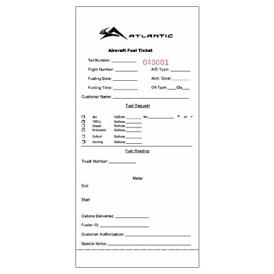 3-part Fuel Ticket (pack of 100 tickets) - Shop