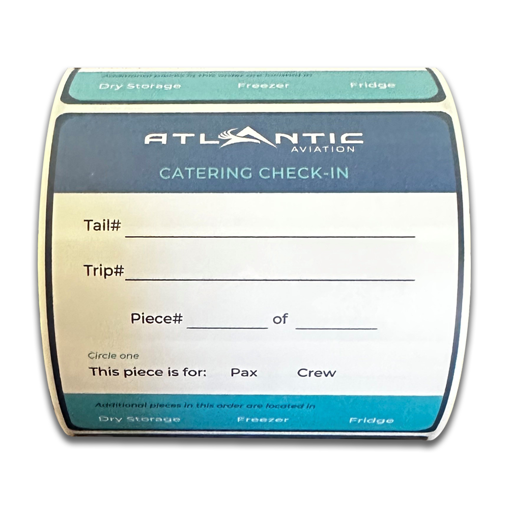 Catering Check-in Label Roll - Shop