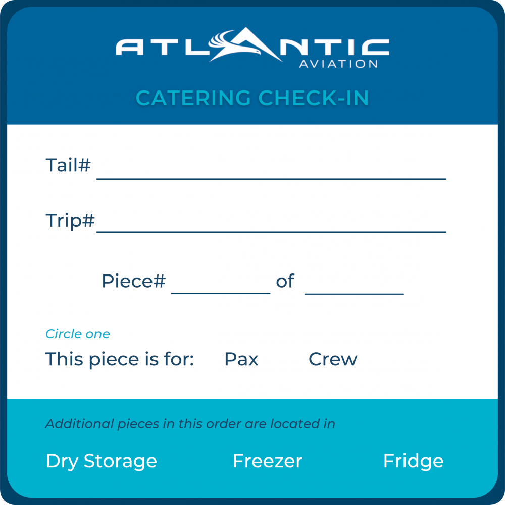 Catering Check-in Label Roll